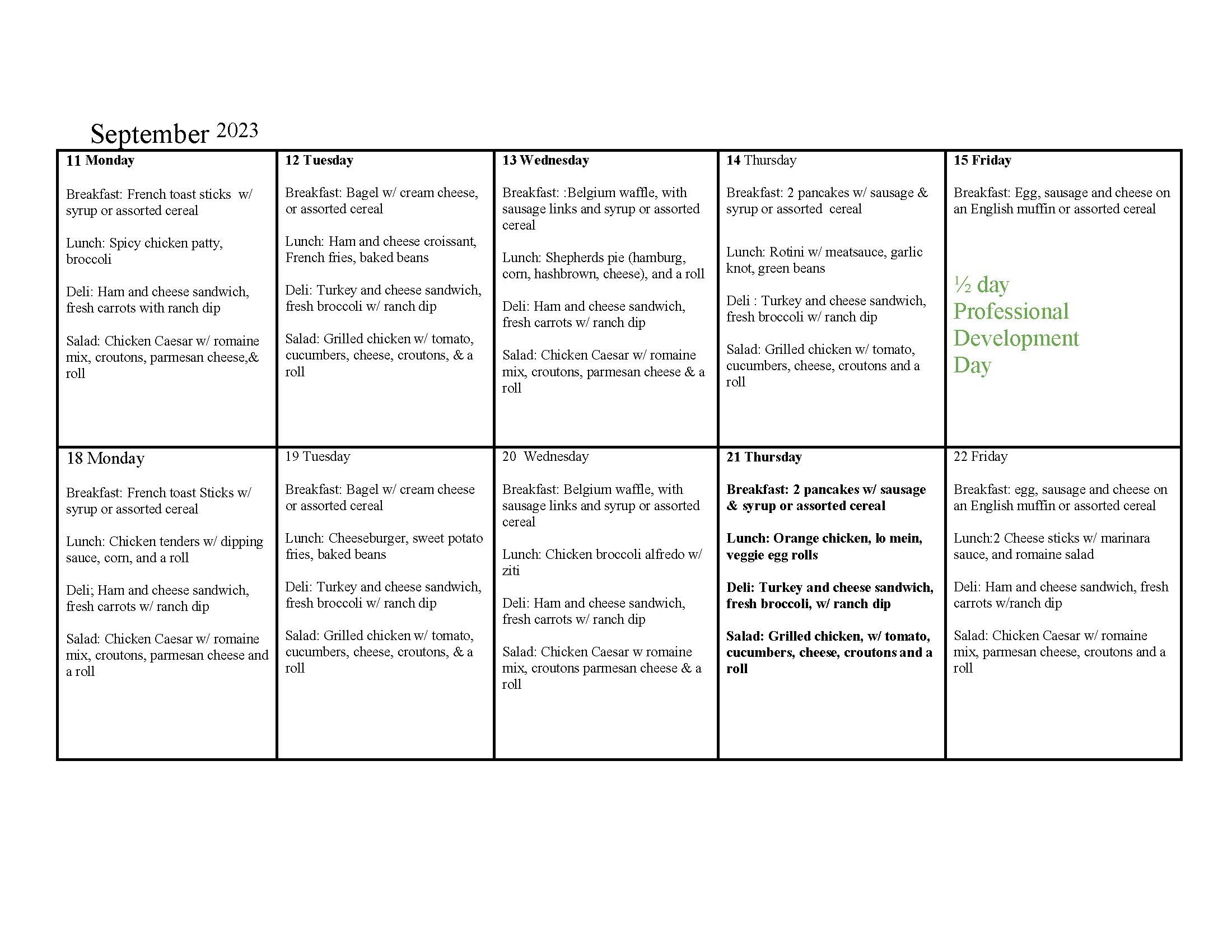 Student Lunch Menu | Greater New Bedford Regional Vocational Technical ...